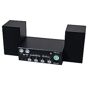 VICTOR Milwaukee 50 Watt Desktop Bluetooth Stereo System with CD/MP3 Player, FM Radio, Functioning VU Meters, and Detached Stereo Speakers, Black