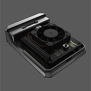 Argon NEO Case with Fan HAT and Power Supply (Type-C) for Raspberry Pi 4 | Supports Cooling Fan, Camera, and LCD Display | GPIO and PoE Pins are Accessible