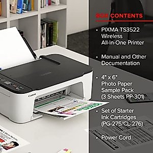 NEEGO Canon Wireless Inkjet All in One Printer, Print Copy Fax Scan Mobile Printing with LCD Display, USB and WiFi Connection with 6 ft Printer Cable