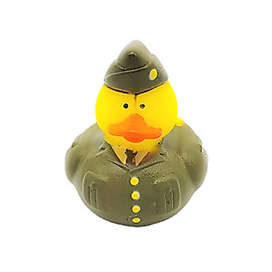 Cool Rubber Ducks (2") Standard Size. (12 Pack) Cute Duck Bath Tub Pool Toys. (Uniform Armed Forces Rubber Ducks)