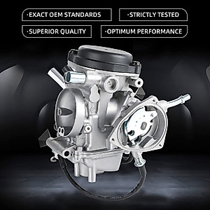 Carburetor Compatible with Yamaha 2000-2006 Big Bear YFM 400 YFM400,Kodiak 400,2007-2010 Wolverine 450,2007-2014 Grizzly 350 450 ATV With Cleaner Brush,Air Fiter,Fuel Filter