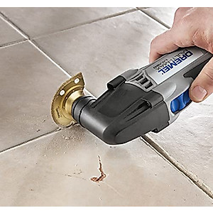 Dremel MM500 1/8-Inch Oscillating Multitool Blade for Grout Removal, Fast Cutting Carbide Accessory - Universal Quick- Fit Interface Fits Bosch, Makita, Milwaukee, and Rockwell , Gold
