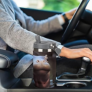 SYJTGDE Large Capacity Car Cup Baby Hippos Fashionable Upgrade Car Cup Advanced And Beautiful Travel Cup