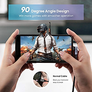 UGREEN MFi Certification Lightning Cable, Right Angle 6FT Lightning Cord, Phone Charger Cord Nylon Braided Compatible with iPhone 13/13 Pro/12/12 Pro/11/X/XS/8/7, iPad Pro, AirPods Pro Black