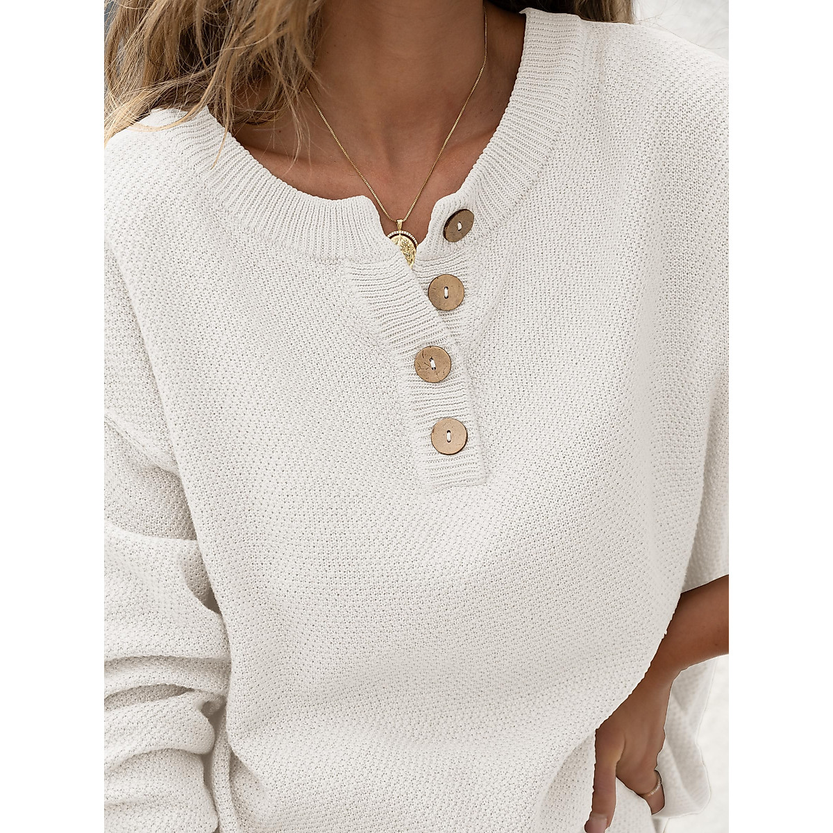 ANRABESS Women 2 Piece Outfits Oversized Loose Waffle Knit Sweater Set 2025 Fall Trendy Matching Lounge Sets Cozy Clothes white Large