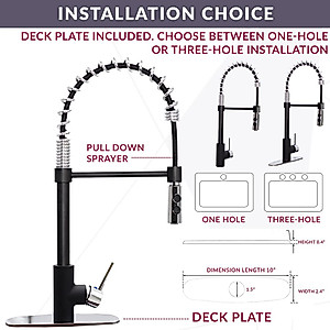 Westbrass KS18A-26 21" Commercial Kitchen Faucet with Dual Function Open Coil Pull Down Sprayer and 1-Lever Handle, Polished Chrome