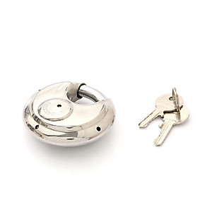 24 Pack Wholesale Lot DISC PADLOCK 80mm Steel Armor Storage Trailer Round lock- Stainless Steel Lock