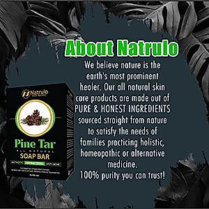 All Natural Pine Tar Soap Bar 4oz – Cleansing Anti Acne Eczema Psoriasis Itch Relief Pine Tar Face & Body Wash Cleanser – Pure Goat’s Milk Soap with Oatmeal, Charcoal, Essential Oils Made in USA