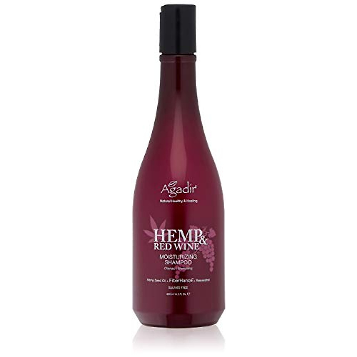 AGADIR Hemp & Red Wine Moisturizing Shampoo, 14.5 Fl Oz