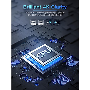 CLOKOWE 4K Projector with Wifi6 and Bluetooth5.2, 180° Rotation & Auto Keystone, Portable Outdoor Movie Mini Projector, Compatible w/ iOS/Android/HDMI/USB/TV Stick/Laptop