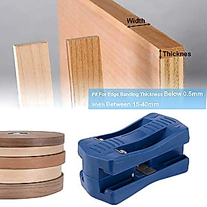Edge Banding Trimmer, Veneer/Laminate Edge Trimmer Mini Plastic PVC Plywood Melamine Wood Edge Band Cutter, Manual Trimming Woodworking Tool