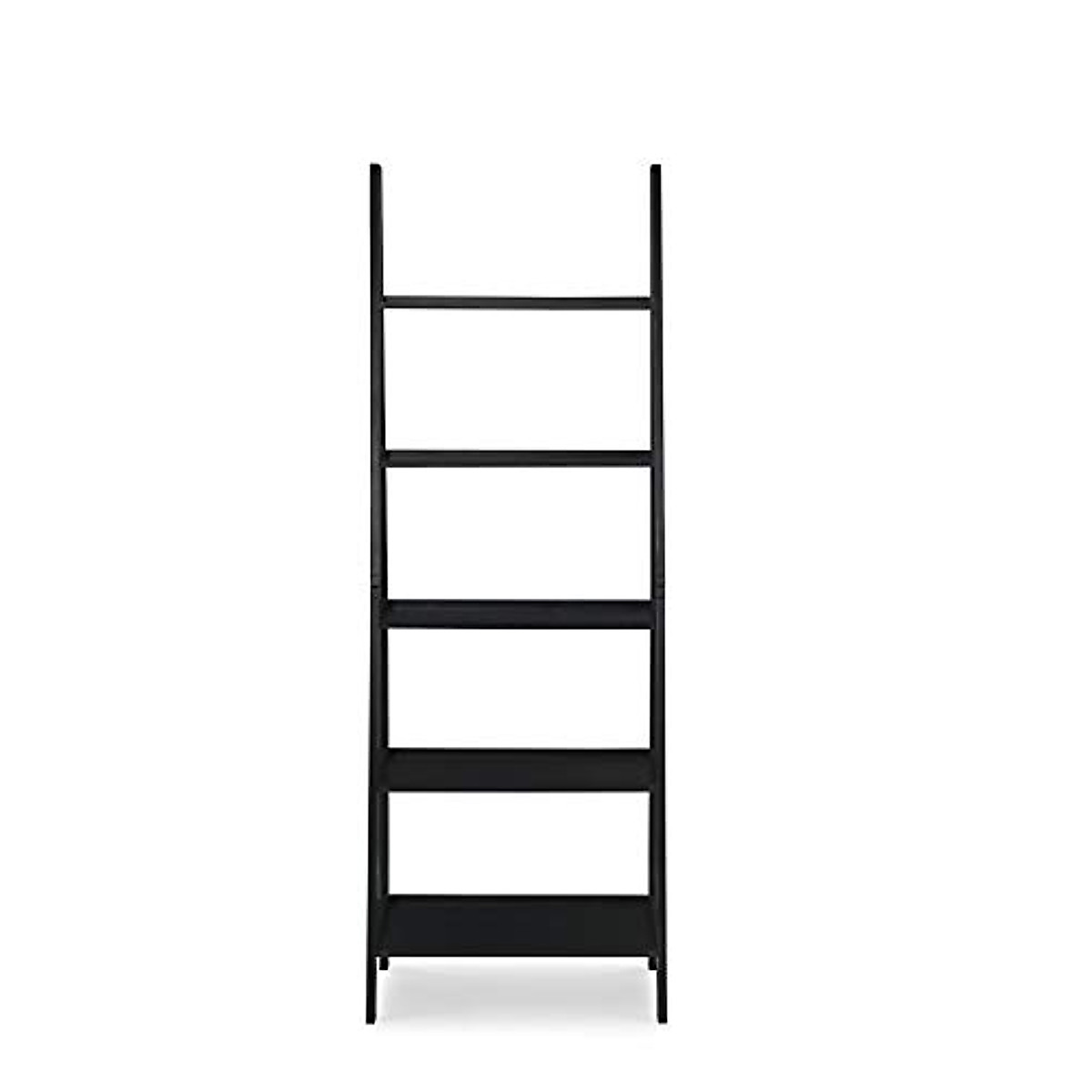 Linon Gleason Modern Classic Black Ladder Bookshelf