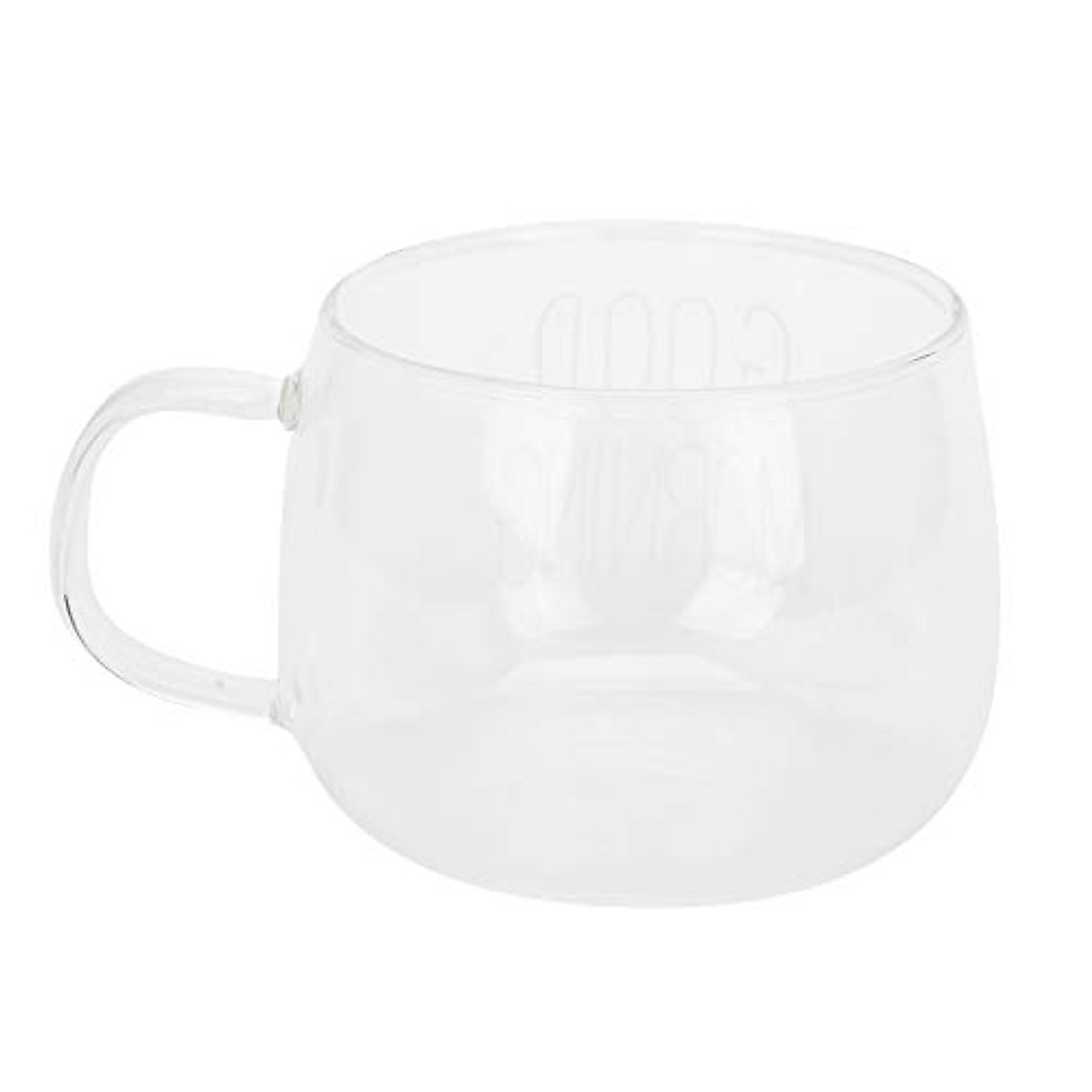 MIGONG Glass Mugs, 3.1X4.3in Borosilicate Glass for Milk Tea Coffee Cocktails and Home Coffee Shop Glass Mugs, with Handle for Homes Coffee Shops Tea Cups