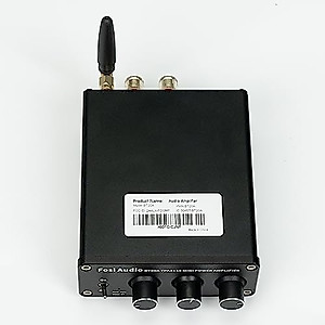 Fosi Audio BT20A Bluetooth 5.0 Stereo Audio 2 Channel Amplifier Receiver Mini Hi-Fi Class D Integrated Amp 2.0 CH for Home Speakers 100W x 2 with Bass and Treble Control TPA3116 (with Power Supply)