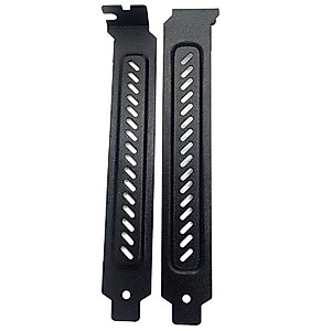 upHere Hard Steel Dust Filter Blanking Plate PCI Slot Cover 10 Pcs Black