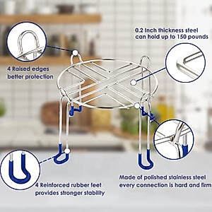 Water Filter Stand for Berkey, 8.6" Diameter 7" Tall, Compatible with Berkey Big and Travel Series Water Filter System, Polished Stainless Steel, Rubberized Non-Skid Feet