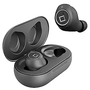 Wireless V5 Bluetooth Earbuds Compatible with ROKU Express Plus with Charging case for in Ear Headphones. (V5.0 Black)