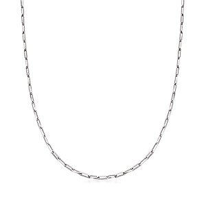 Ross-Simons Italian Sterling Silver Paper Clip Link Necklace. 20 inches