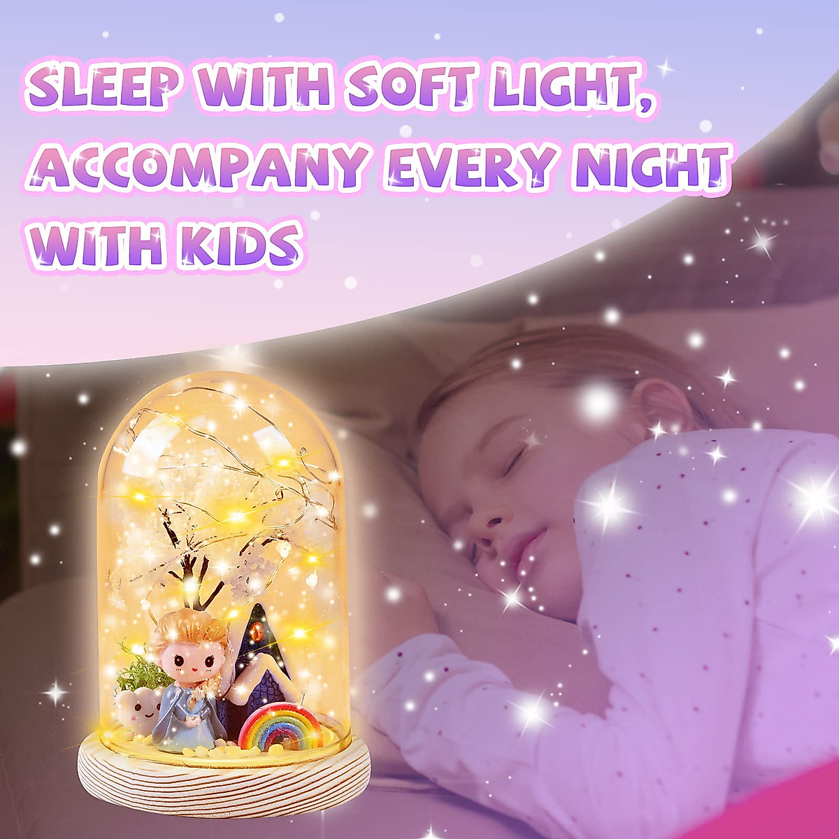 joypath Gifts for 4 5 6 7 8 Year Old Girls, DIY Night Light Toys for Girls Ages 4-6 6-9, Make Your Own Princess Crafts for Kids, Arts and Crafts Nightlight Birthday Christmas Gift for Girls