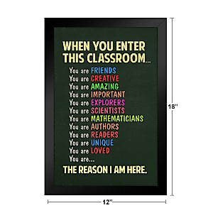 When You Enter This Classroom Poster For Affirmation Station Empowerment Wall Decor Must Haves Door Decorations Welcome Positive Poster For Teacher Expectations Black Wood Framed Wall Art 14x20