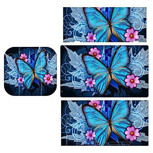 Blue Butterfly Flora Decal Stickers Cover Skin Protective FacePlate for Nintendo Switch for Switch