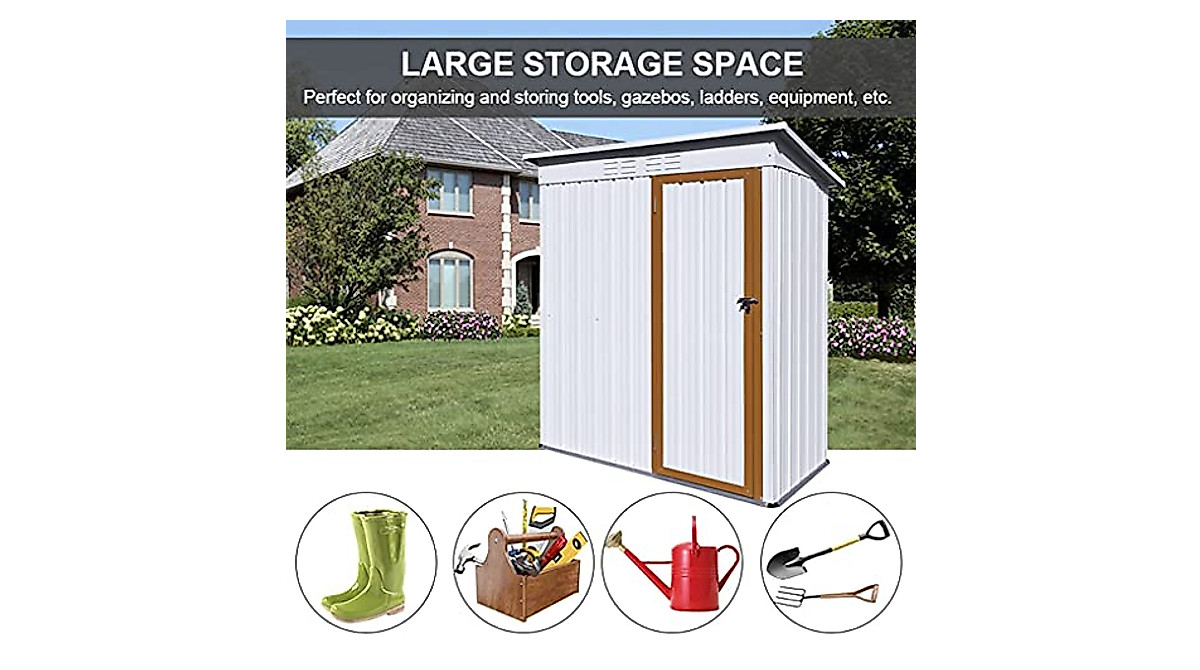 Durable 5x3FT Outdoor Metal Storage Shed – Weatherproof & Secure