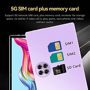 Tablet 10. 1 Inch, Dual Speaker FHD Tablet 2 in 1 with Keyboard for Android 12 for Reading (US Plug)