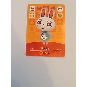 Nintendo Animal Crossing Happy Home Designer Amiibo Card Ruby 170/200 USA Version