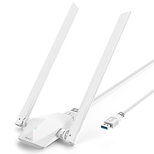 AX1800 WiFi 6 USB WiFi Adapter for PC,USB WiFi Adapter Dual High Gain 5Dbi Antenna 5Ghz/2.4Ghz WiFi Dongle Wireless Adapter for Desktop/Laptop Supports Windows10/11,USB 3.0 Computer Network Adapters
