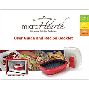 Microhearth Grill Pan for Microwave Cooking, Red