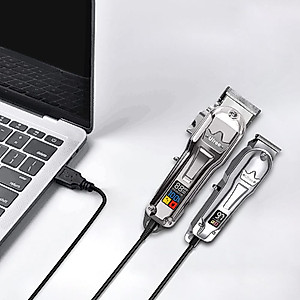 Mrgru Charging Cable for Hair Clippers Compatible with Ufree Professional Cordless Hair Clippers for Men Charger Power Cord (USB C Cable + Shaver Charging Cable)