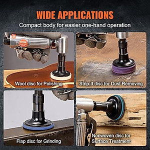 VEVOR Air Die Grinder, 1/4" Right Angle Die Grinder 20000RPM, Lightweight, Ball Bearing Construction, 24PCS Discs for Grinding, Polishing, Deburring, Rust Removal