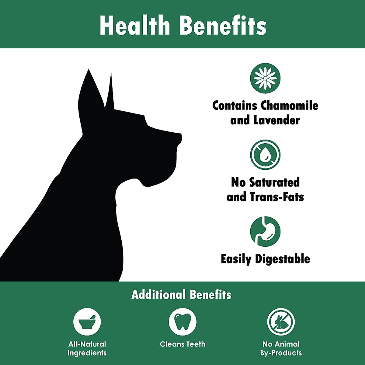 BONIES Natural Calming Formula Regular-Sized Single Bone for Dogs Over 50 LBS - Natural Dog Treats - Healthy Teeth & Fresh Breath - Low Calories - Chicken Flavor - 1 Bone