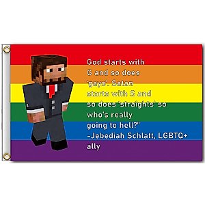 DEIMUGL LGBT Funny Flag 3x5 Feet Man Cave Wall Flag Meme Tapestry for College Dorm Room, Frat, Outdoor, Parties, Gift, Tailgates