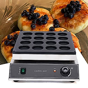 HinLIaDa 110V Electric Mini Cake Baker Machine, 16 Holes Red Bean Cake Maker Waffle Baker Machine Commercial Nonstick End Alarm with Thermostats & Timers LED Lights Show for Home Kitchen Bakery