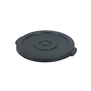 Round Trash Can Lid, Compatible with 32 Gallon Wastebasket Garbage Can, Gray Plastic