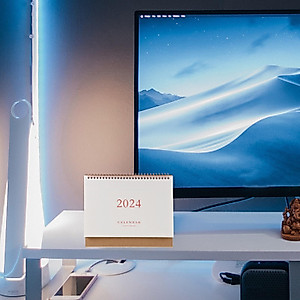 Office Decor 2024 Desktop Calendar Jul. 2023-Dec.2024 Standing Flip Desktop Calendar Monthly Daily Planner Calendar for Home Office Planner Organizer Large (Pink) Desk Decor