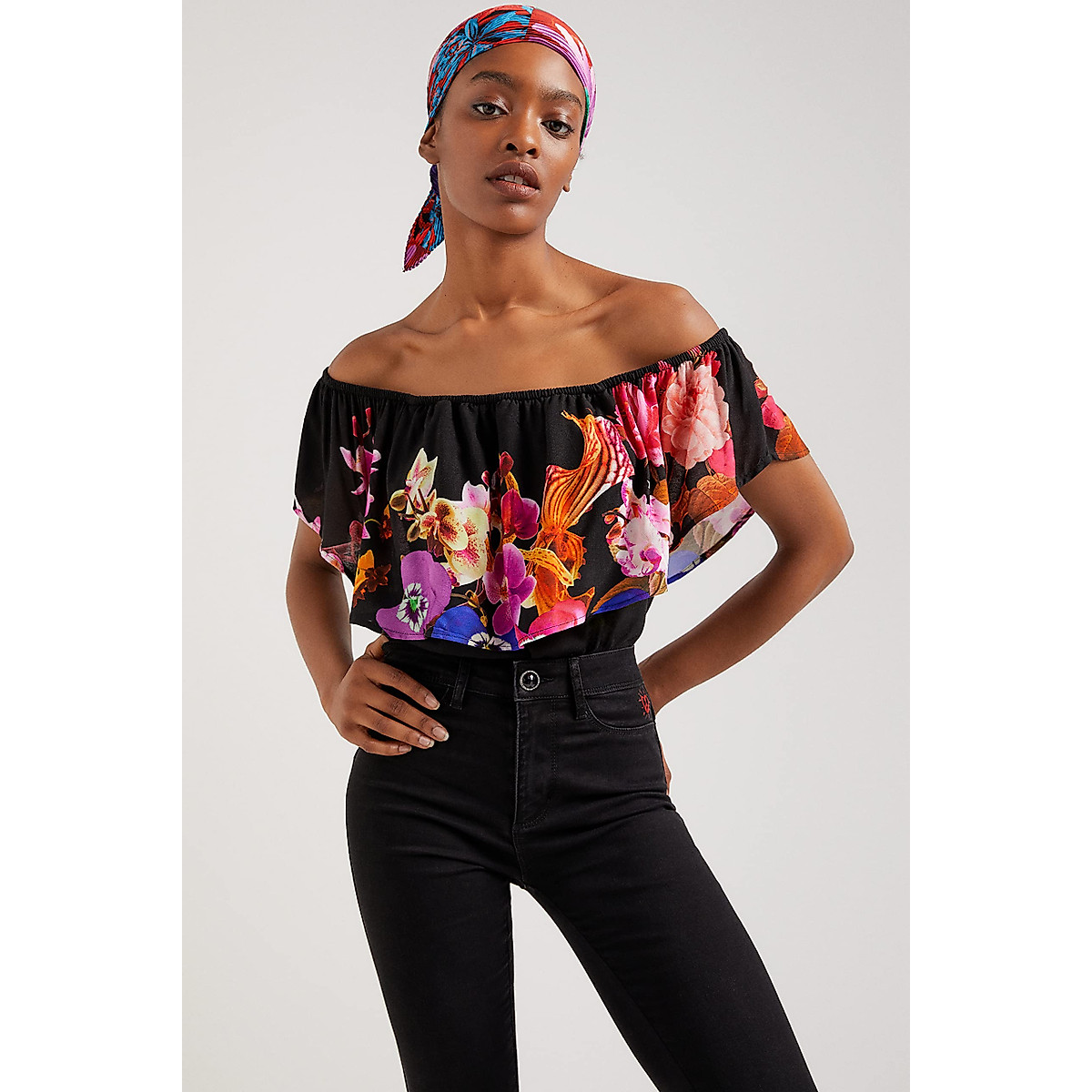 Desigual woMens Casual Blouse, Black, Small US