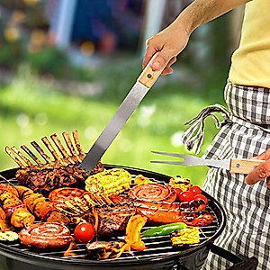 Haooryx 3PCS Father Grilling Tool BBQ Accessories Set World's Best Dad Stainless Steel Grilling Tong for Men Outdoor Camping Housewarming Party Gift Supplies Father's Day Dad's Birthday Present