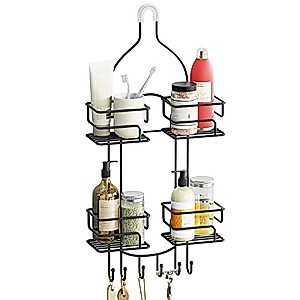 SRIWATANA Shower Caddy Hanging Over Head Shower Organizer and Bathroom Shelves Wall Mounted, Bundle