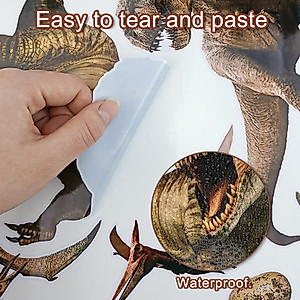 22 Pcs Dinosaur Wall Decals Peel and Stick Removable Dinosaur Wall Stickers Dinosaur Room Decor for Boys Kids Adult Bedroom Living Room Nursery Classroom Bathroom Home Decoration…
