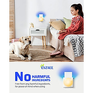 Eyzaee Fruit Fly Traps for Indoors, 2 in 1 Flying Insect Trap Blue Light Plug in Bug Catcher with Warm Night Light Effective Insect Control for Home-Odorless and Mess Free(1 Device + 5 Glue Boards)