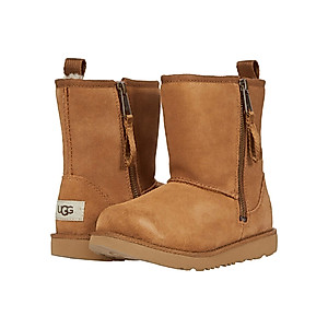 UGG Classic Short Dual Zip II (Toddler/Little Kid/Big Kid) Chestnut 2 Little Kid M