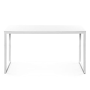 ZINUS Jennifer 55 Inch White Frame Desk / Computer Workstation / Office Desk / Easy Assembly, White