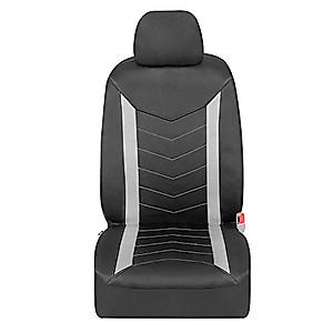Motor Trend SpillGuard Seat Covers for Cars Trucks SUV – Waterproof Car Seat Covers with Neoprene Lining, Automotive Seat Cover Set for Front Seats, Interior Car Accessories (Gray)