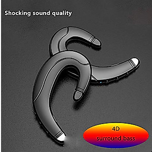 XpacEbank Wireless Bluetooth Headphone, Painless Wearing Earbuds with Mic, Non Ear Plug Bone Conduction Ear Hook Headsets, Lightweight, Waterproof Earpiece for Sports/Workout/Music