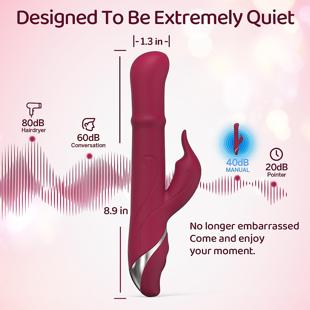 Vibrator Dildo Women Sex Toys, G Spot Rabbit Vibrator with 7 Rotating Ring & 7 Vibrating Modes, Waterproof Rechargeable Vibrater Dildos with Clitoral Stimulation, Adult Sex Toys for Women or Couple