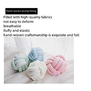 GXYR Knot Ball Pillow Round Cushion Pillows Velvet Round Pillows Cushion Dark Grey knot pillow Home Decoration Plush Pillow round throw pillows for couch,7.87"