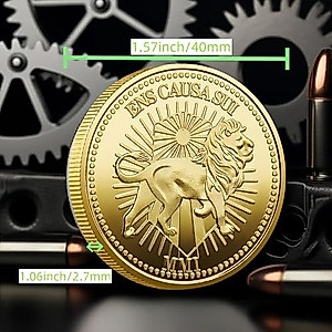 John Wick Continental Coin – Metal Souvenir, 40MM Movie Prop Collectible Coin, Durable Hardware Craft for Fans & Collectors (4pcs Gold)