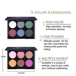 Pure Vie All-in-One Holiday Gift Surprise Makeup Set Essential Starter Bundle Include Eyeshadow Palette Lipstick Concealer Blush Mascara Eyeliner Face Powder Lipgloss Brush - Full Makeup Kit for Women